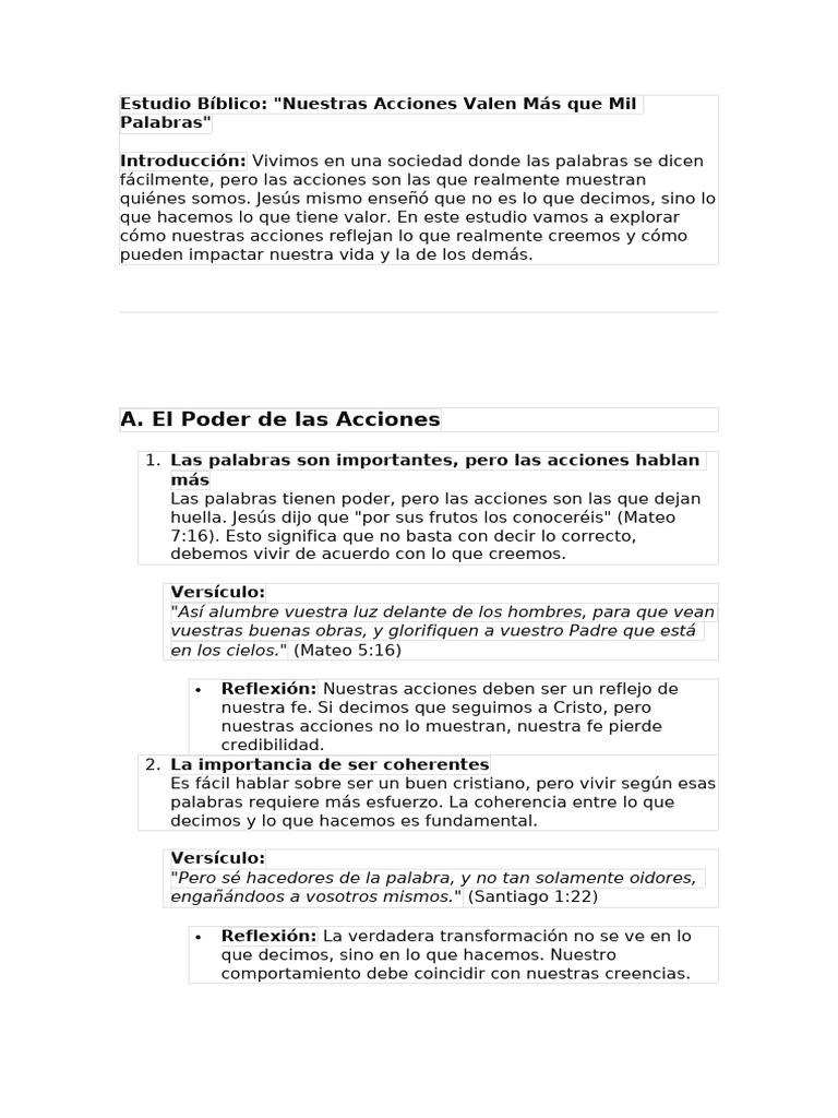 Nuestras Acciones Valen Mas Que Mil Palabras 2 | PDF | Cristo (título) | Jesús