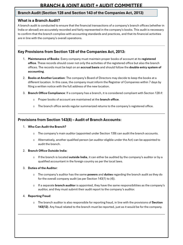 Branch, Joint, Audit Committee | PDF | Audit | Audit Committee