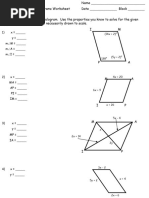 Grade 9 Quadrilaterals Worksheet | PDF | Rectangle | Elementary Mathematics