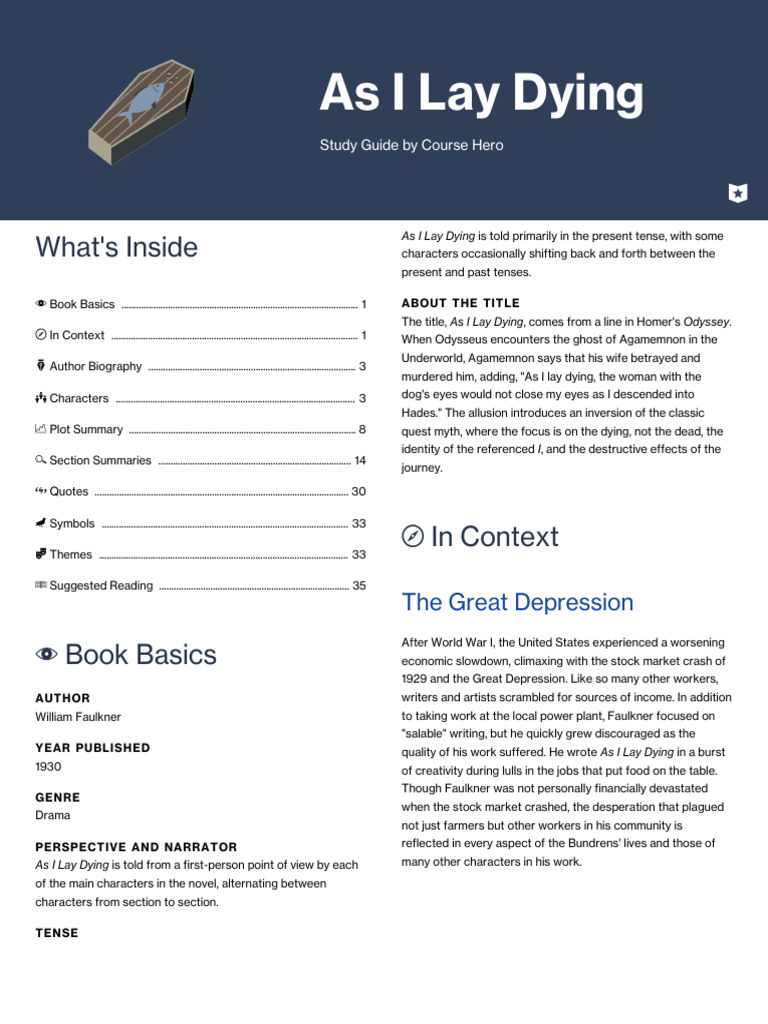 William Faulkner's As I Lay Dying | PDF | William Faulkner | Narration