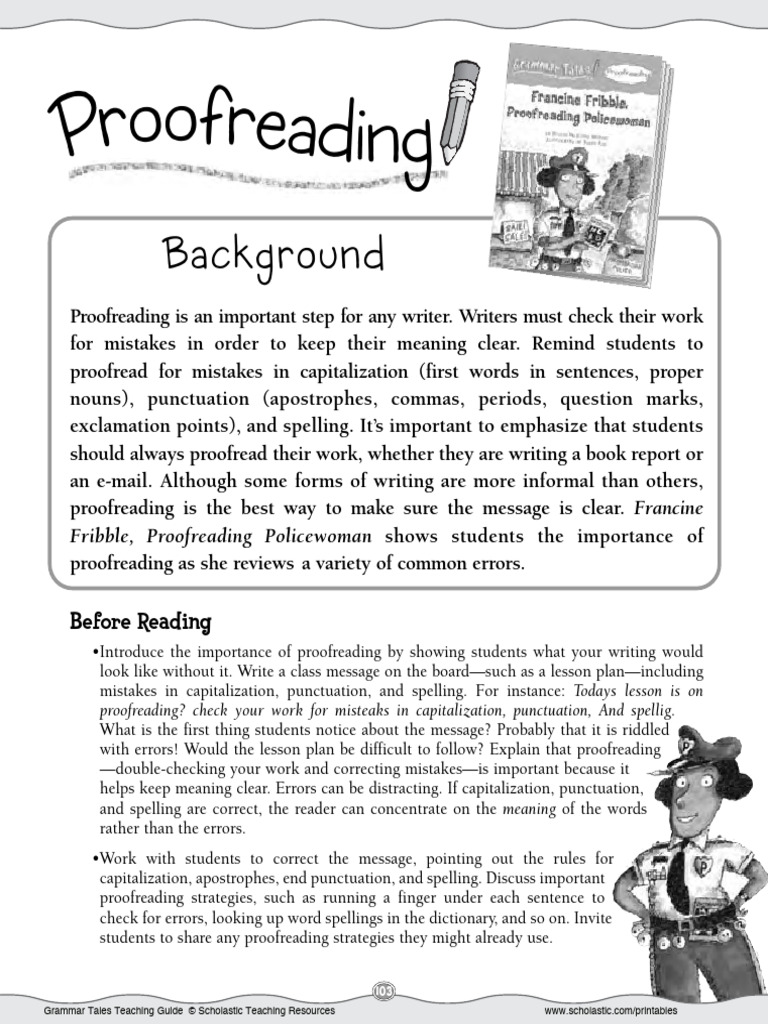 Grammar Tales Proofreading WB | PDF | Proofreading | Punctuation