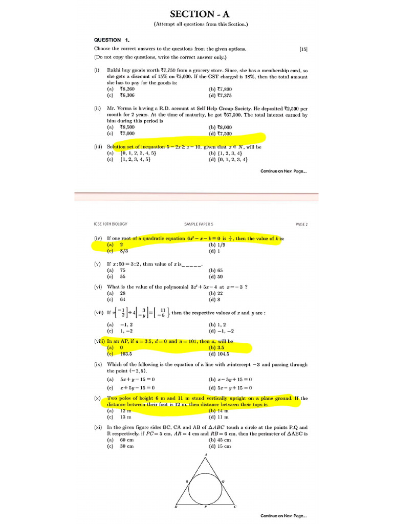 Maths Practice Paper 2 | PDF