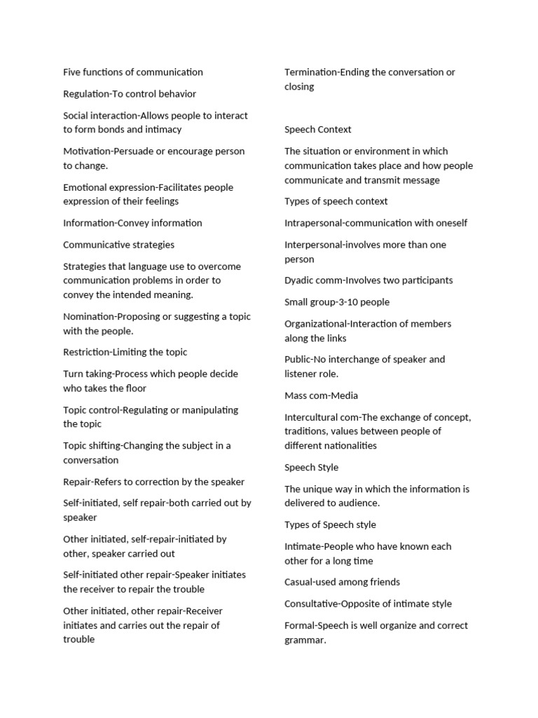 Key Functions and Strategies of Communication | PDF | Communication | Semantics