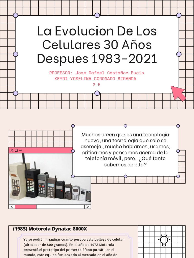 Evolución de los Celulares 1983-2021 | PDF | Smartphone | Telefonía móvil