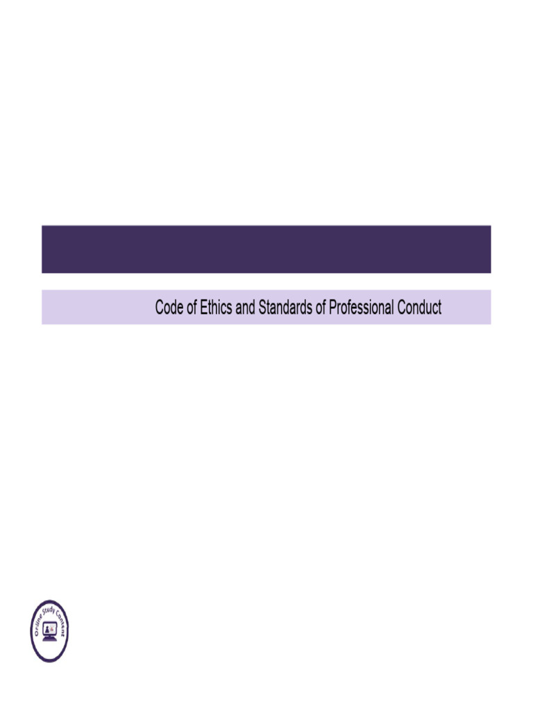 Fitch Learning CFAII - Ethics Reading | PDF | Conflict Of Interest ...