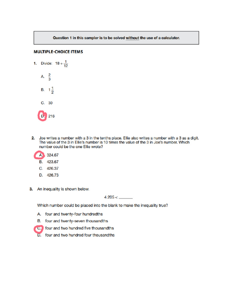 PSSA PACKET | PDF