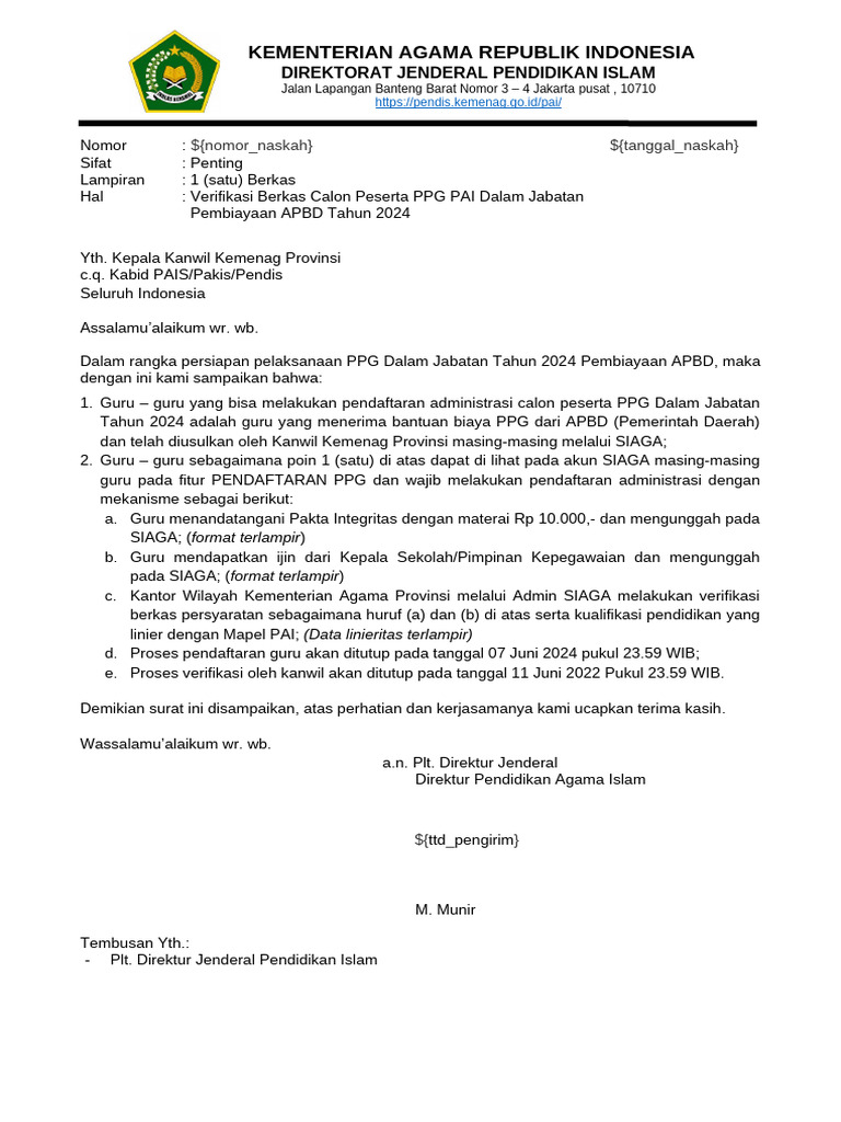 Surat-Ijin-Pimpinan PPG Zaki-2025 | PDF