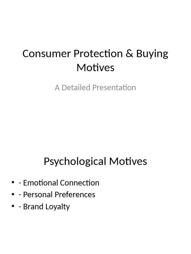 Consumer Protection Presentation | PDF
