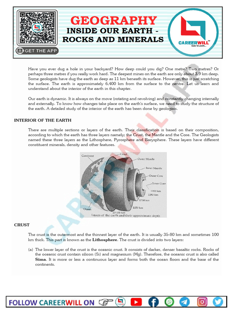 Inside Our Earth Rocks and Minerals - 370250 - Crwill | PDF | Rock ...