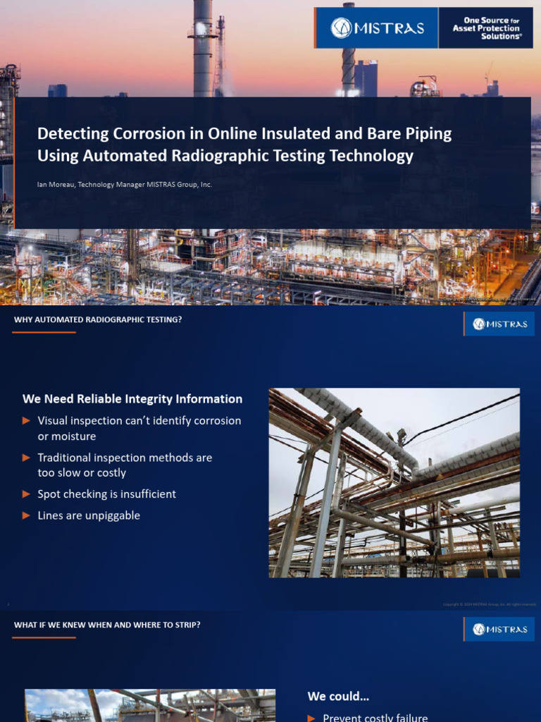 Slides - Detecting Corrosion in Online Insulated and Bare Piping Using ...