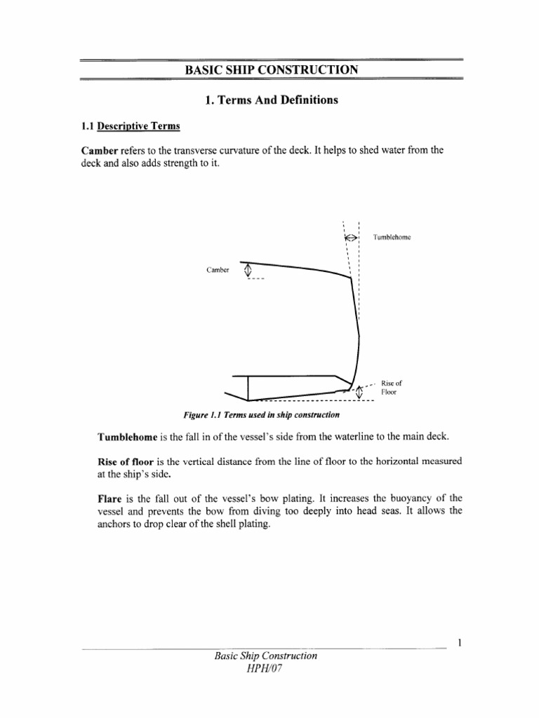 Basic Ship Construction (Ch. 1&2) | PDF