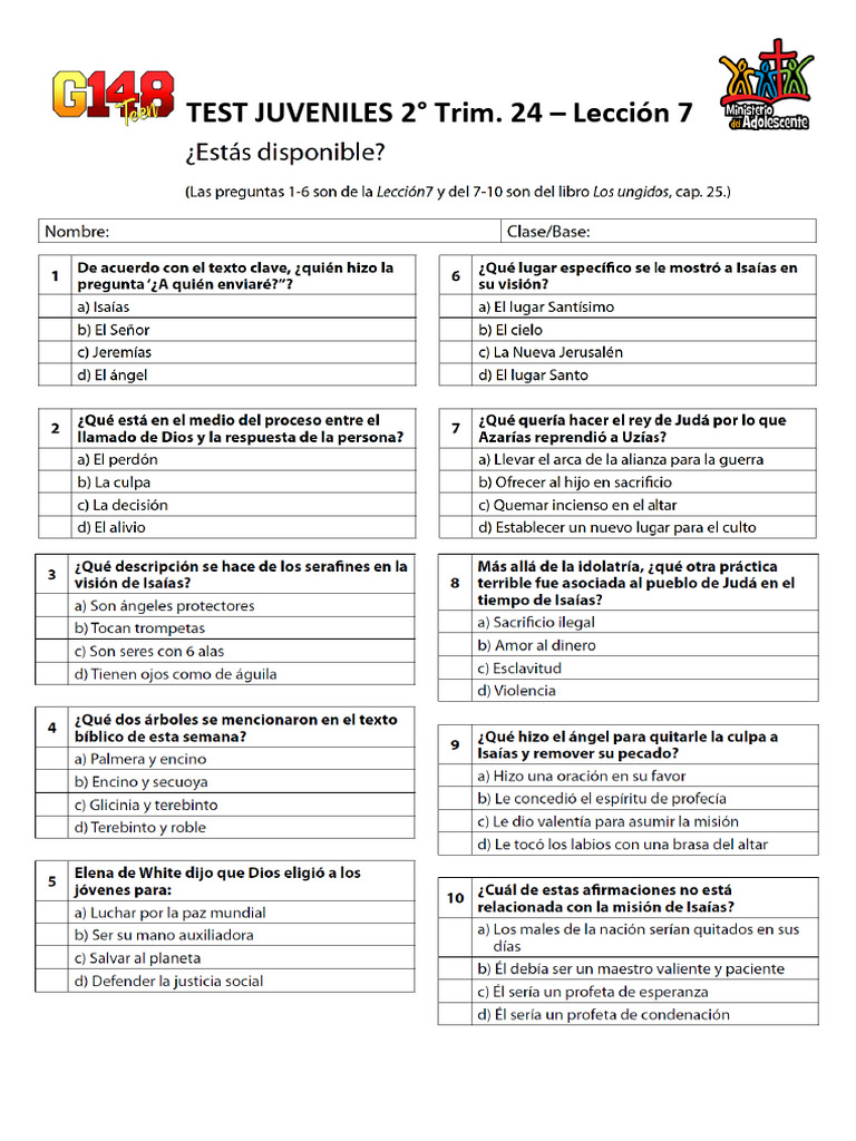 Test Lección 7 Alumno | PDF
