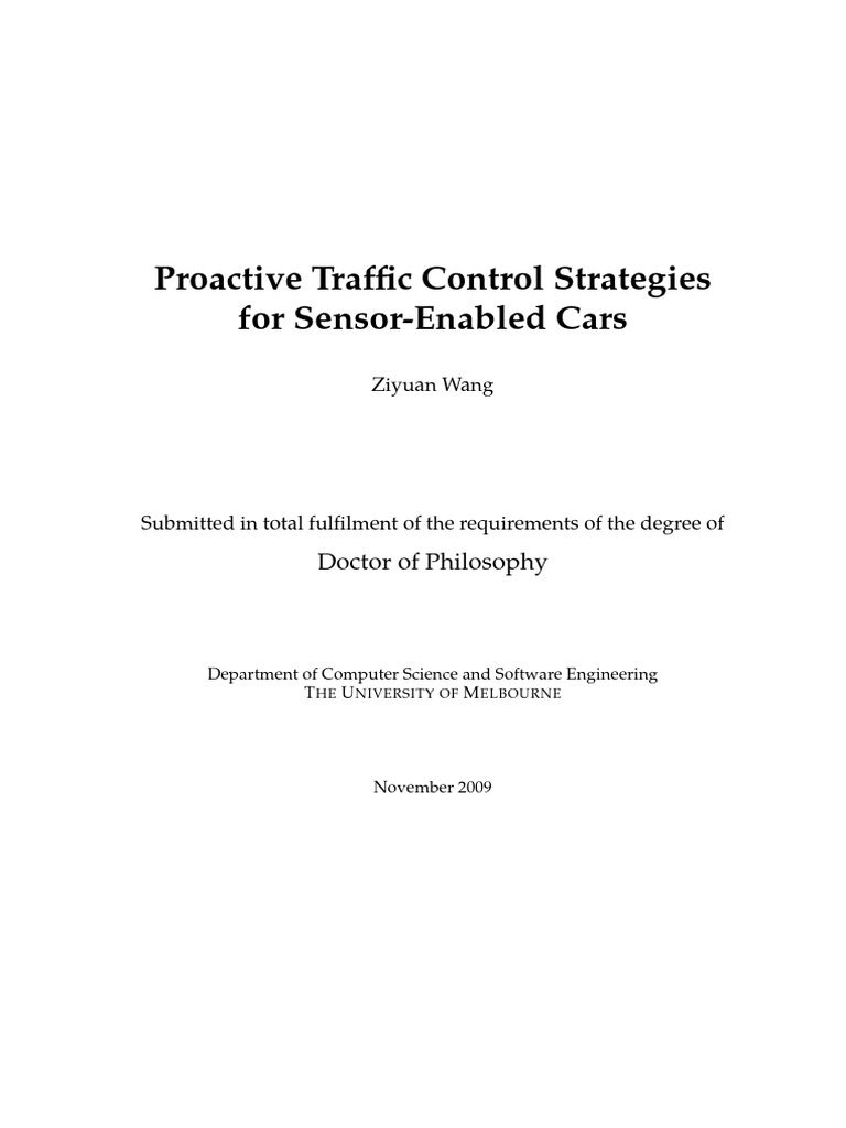 Ziyuan Wang - Thesis | PDF | Traffic | Fluid Dynamics