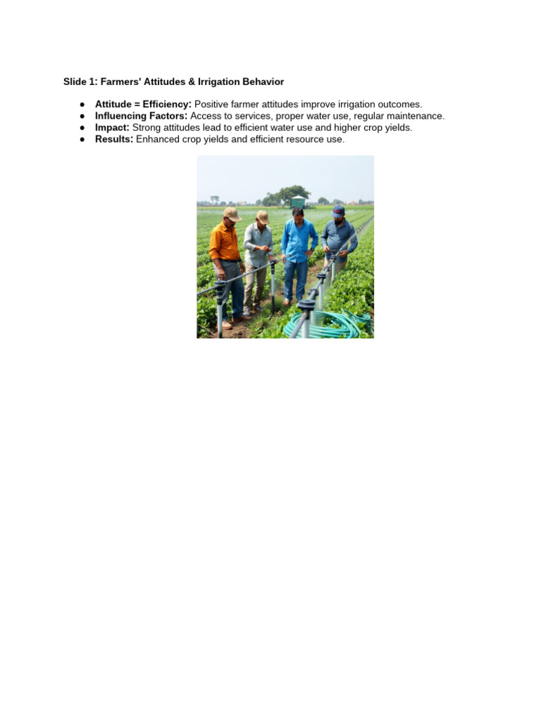 Farmers' Attitudes & Irrigation Behavior | PDF