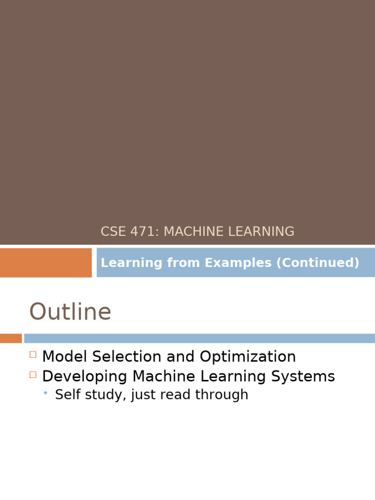 3. ModelSelection | PDF | Cross Validation (Statistics) | Data Analysis