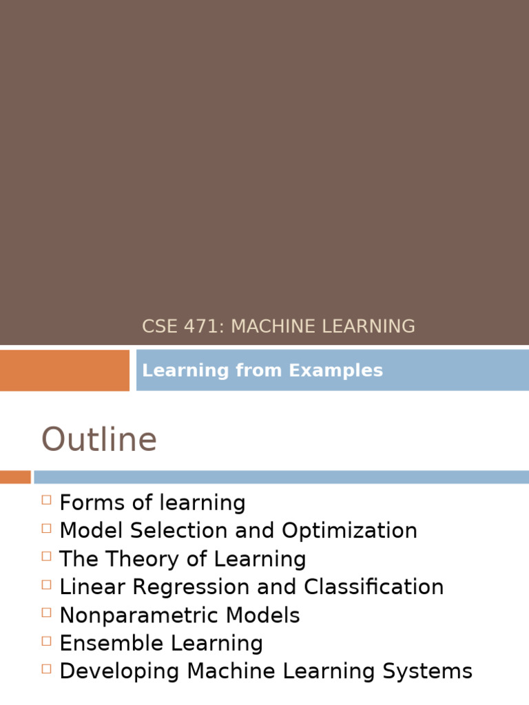 Machine Learning Course Outline | PDF | Machine Learning | Sensitivity And Specificity