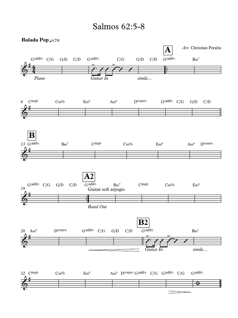 Salmos 62-5 al 8 - Partitura completa | PDF