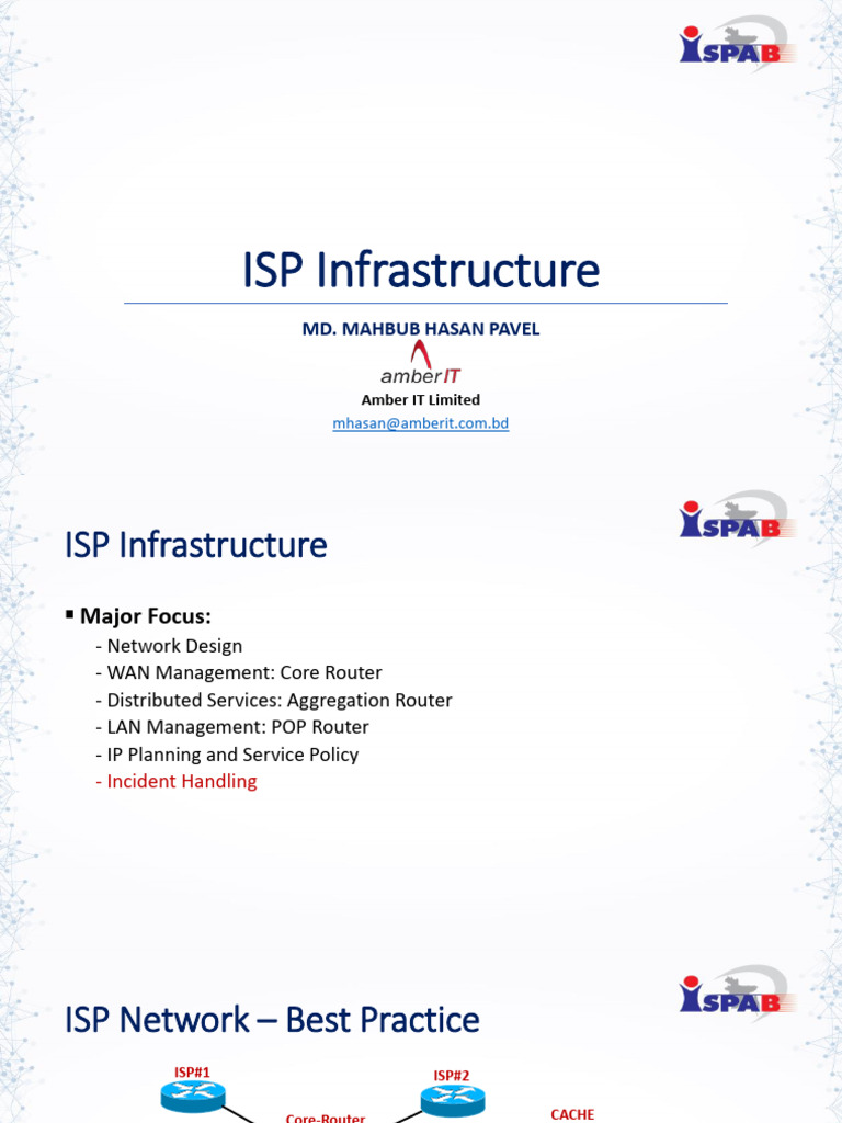 ISP Infrastructure | PDF | Router (Computing) | Ip Address