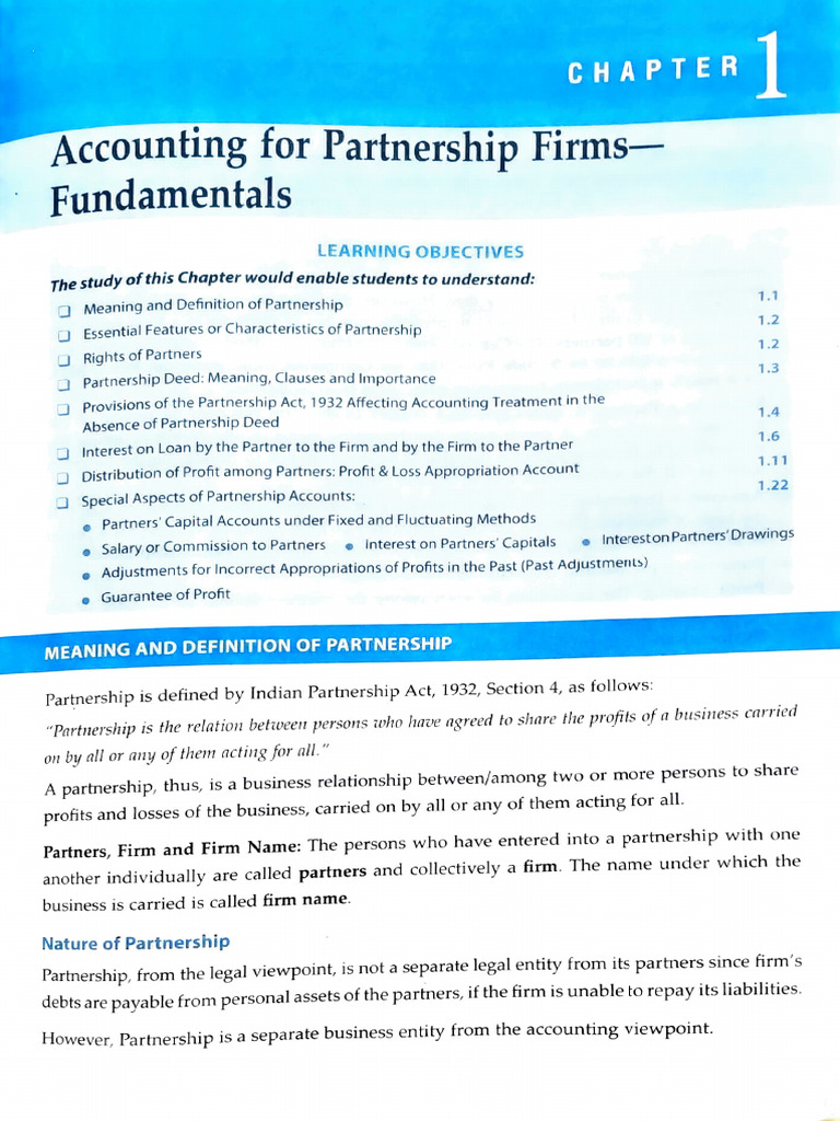Fundamentals of Partnership | PDF | Interest | Partnership