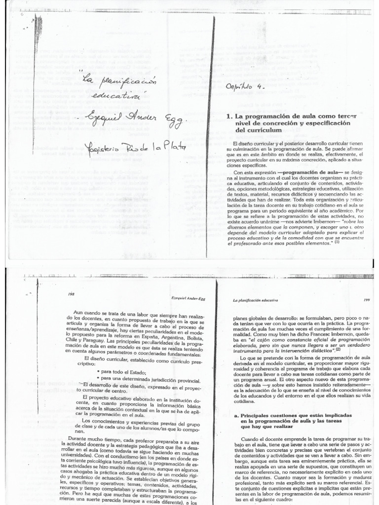 ANDER EGG Cap 4 La Planificación Educativa | PDF