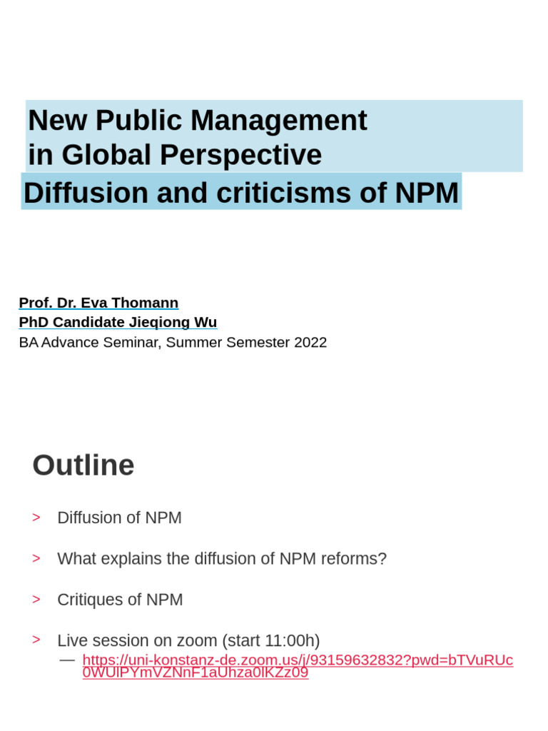 NPM_diffusion and Critique | PDF | Economic Growth | Economies