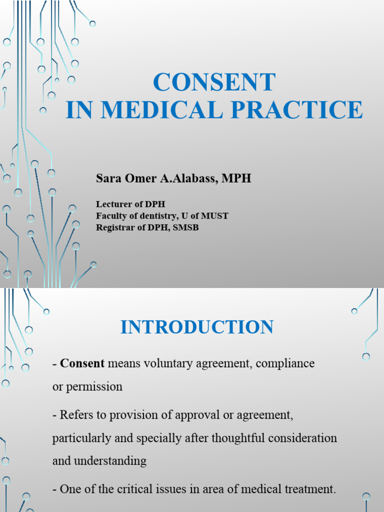 4 - Consent in Medical Practice | PDF | Informed Consent | Consent
