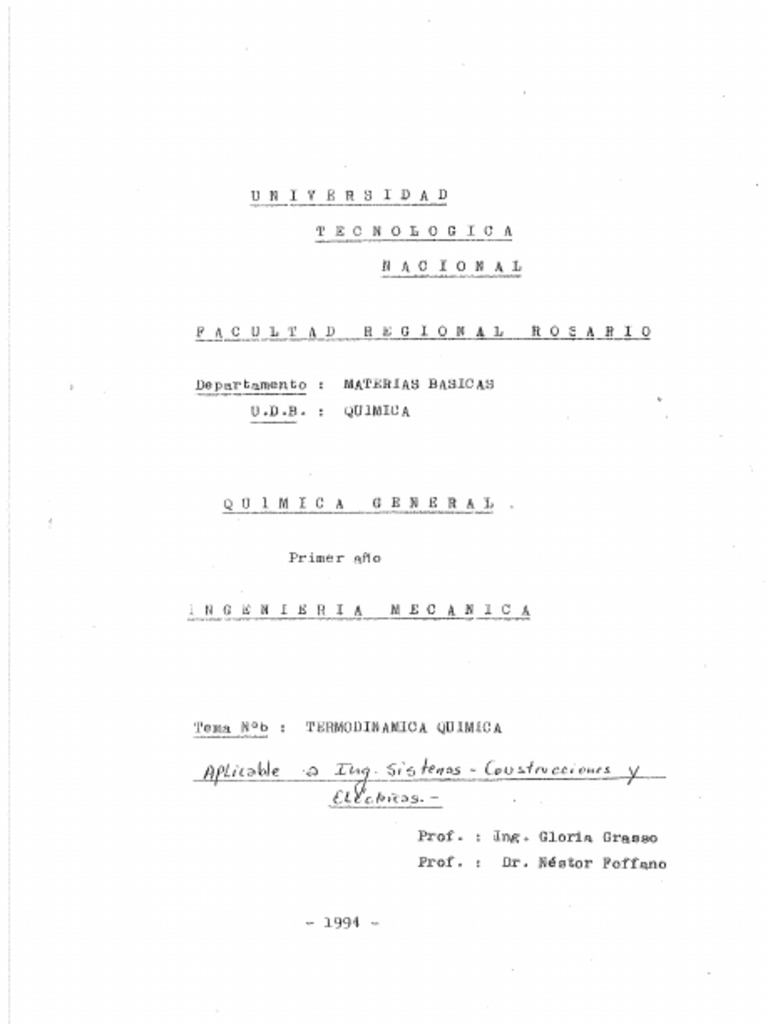 Termodinamica Quimica PDF | PDF