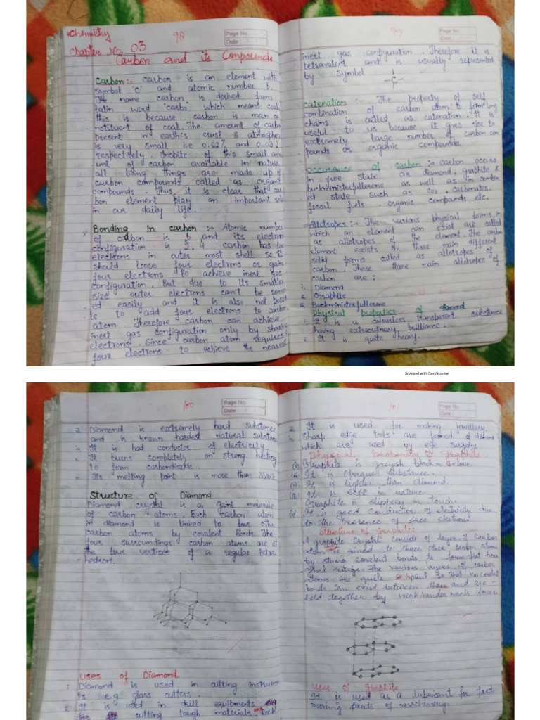 Carbon & It's Compounds-Chemistry-3 | PDF