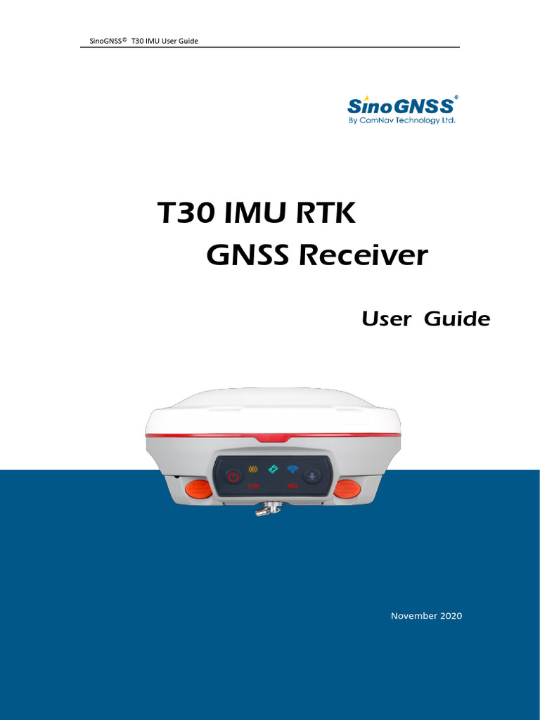 T30 IMU Receiver User Guide | PDF | Surveying | Wi Fi