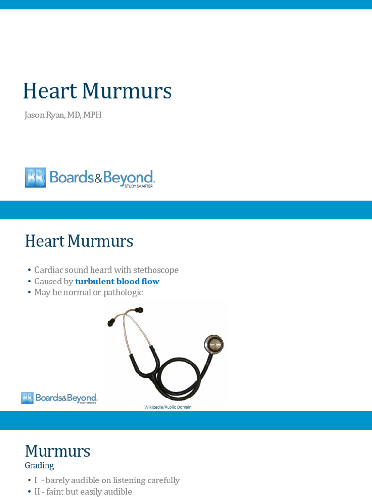 Heart Murmurs (Medicalstudyzone - Com) | PDF | Heart | Cardiovascular System