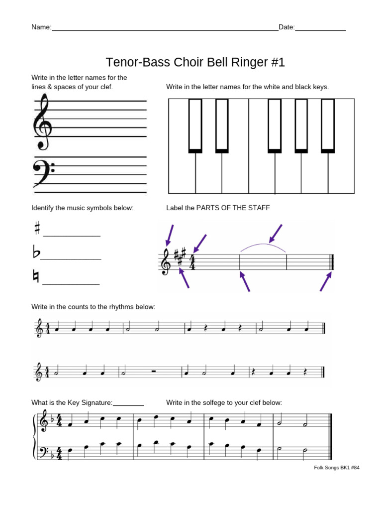Bell Ringers - Tenor-Bass Choir | PDF | Consonant | Clef