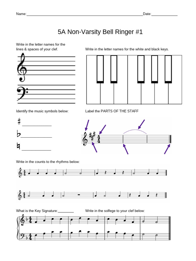 Bell Ringers - 5A Non-Varsity SSA | PDF | Clef | Consonant