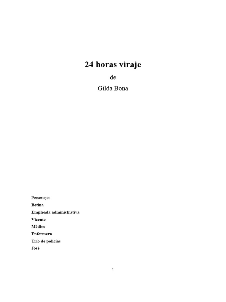 24 Horas Viraje - Gilda Bona | PDF