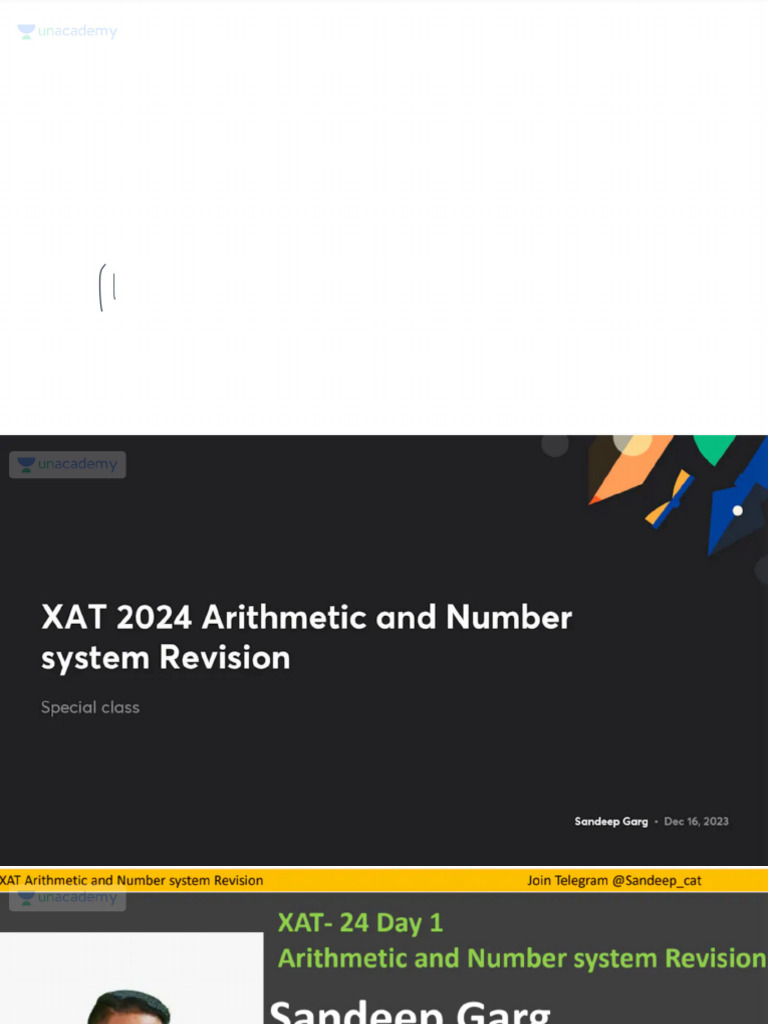 XAT 2024 Arithmetic and Number System Revision With Anno | PDF
