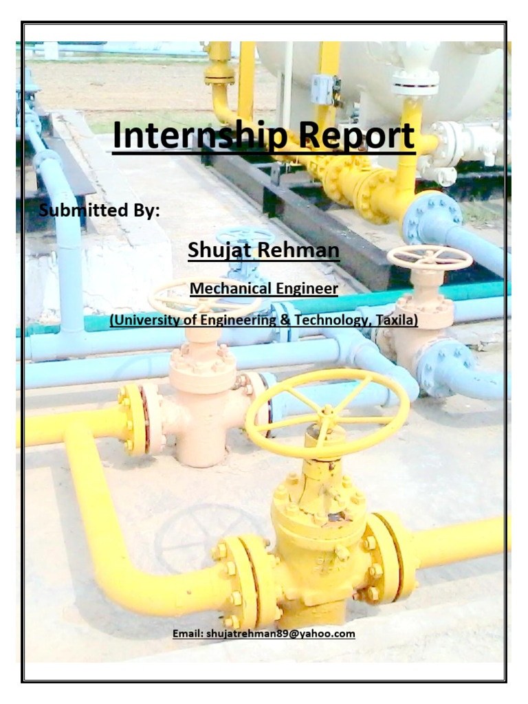 Shujat Rehman (Mechanical Engr UETT) OGDCL Internship Report 2013 | PDF ...