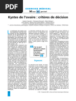 Aspect Échographique Du Kyste Ovarien | PDF | Ovaire | Utérus