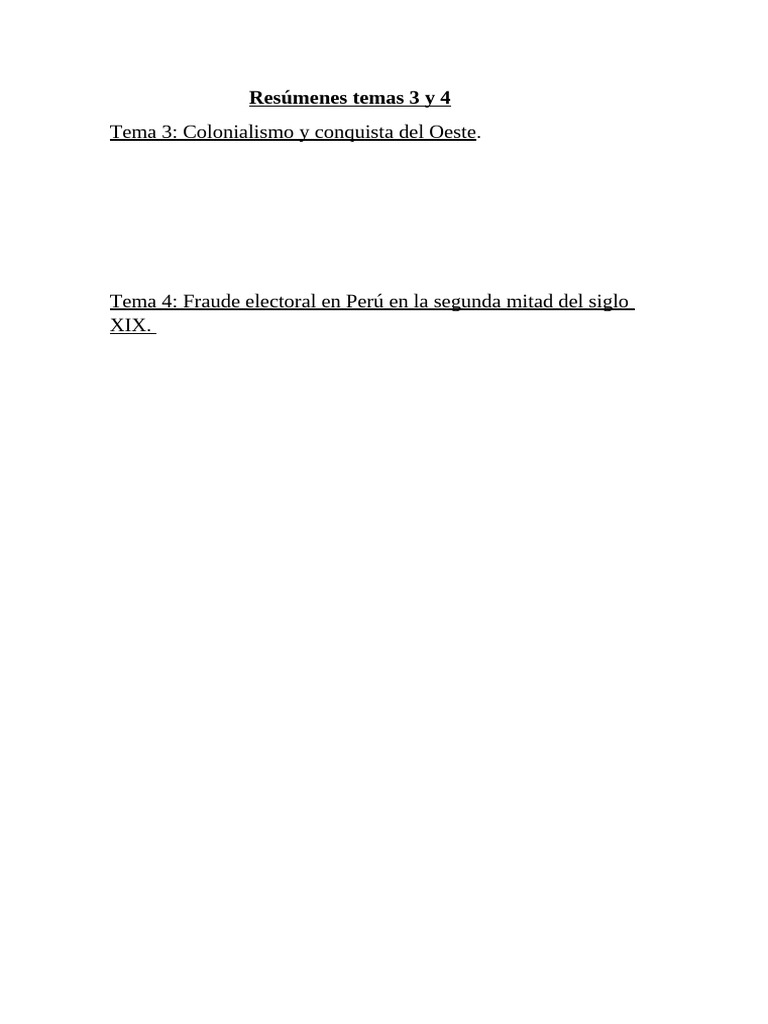 Resúmenes Temas 3 y 4. | PDF