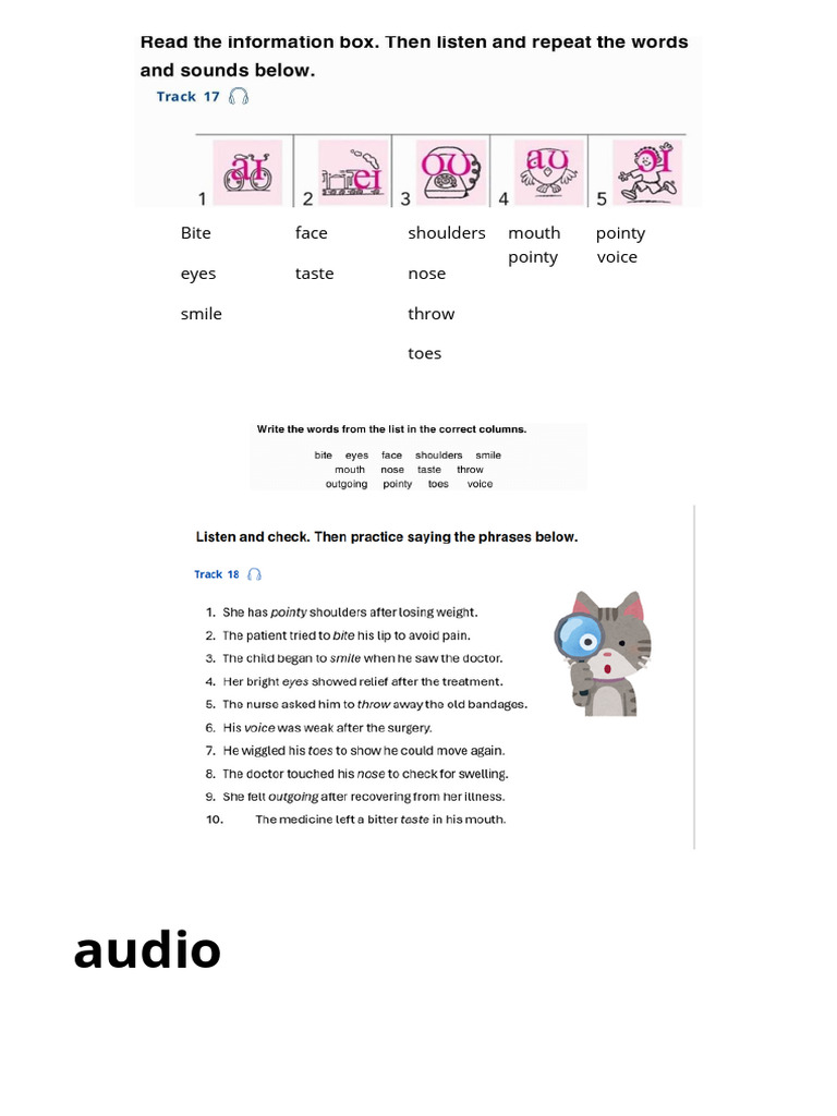 Body Parts and Sensory Descriptions | PDF