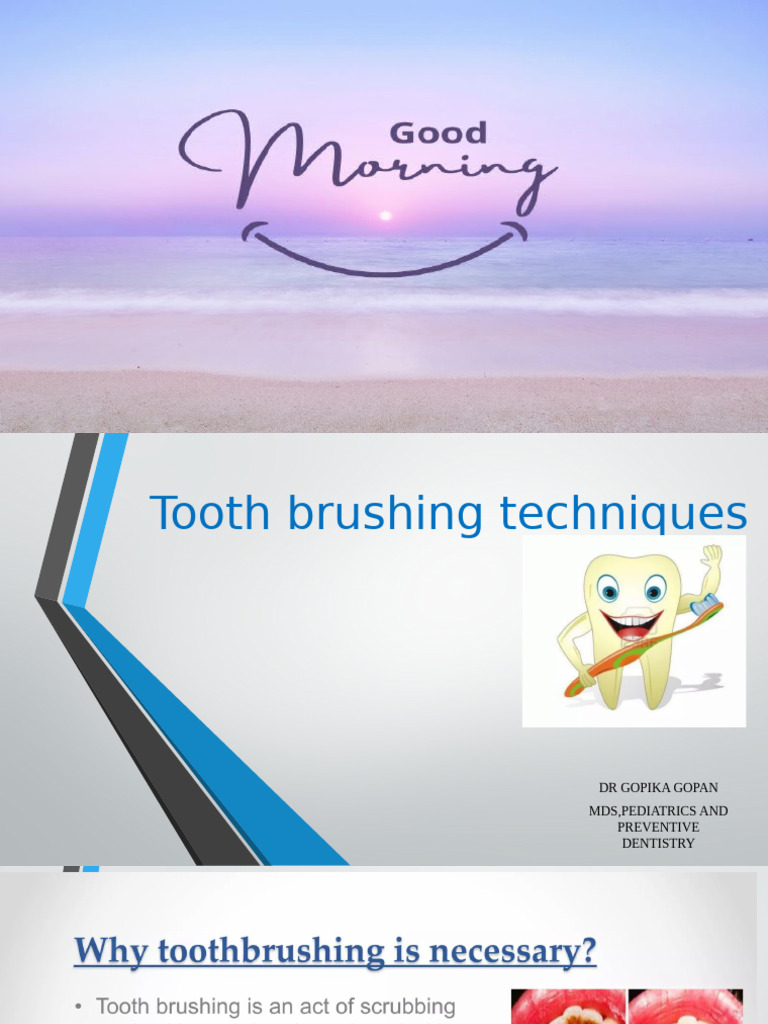 Tooth Brushing Techniques | PDF
