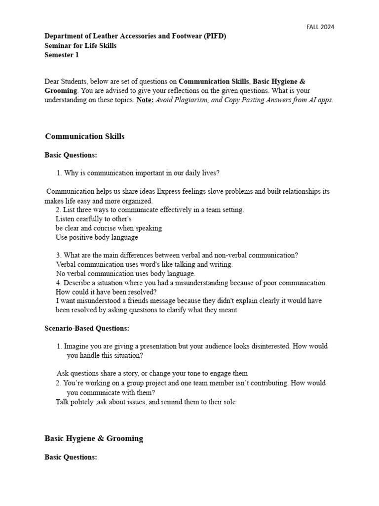 Izza Irfan | PDF | Communication | Hygiene