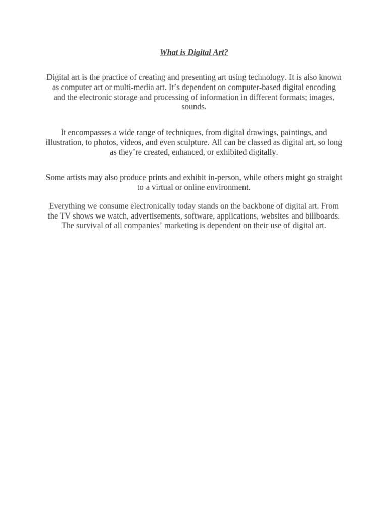 What Is Digital Art | PDF