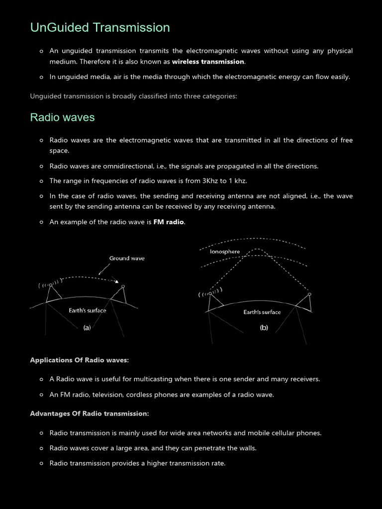 UnGuided Transmission Media-Invert | PDF | Radio | Microwave