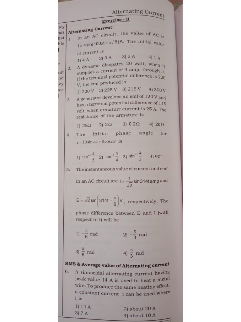 Physics Numericals - AC Level 2 | PDF