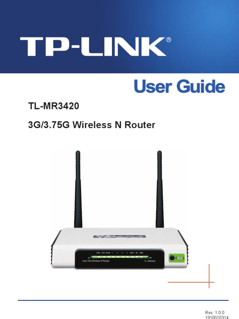 TP Link User Guide | Ip Address | Wireless Lan