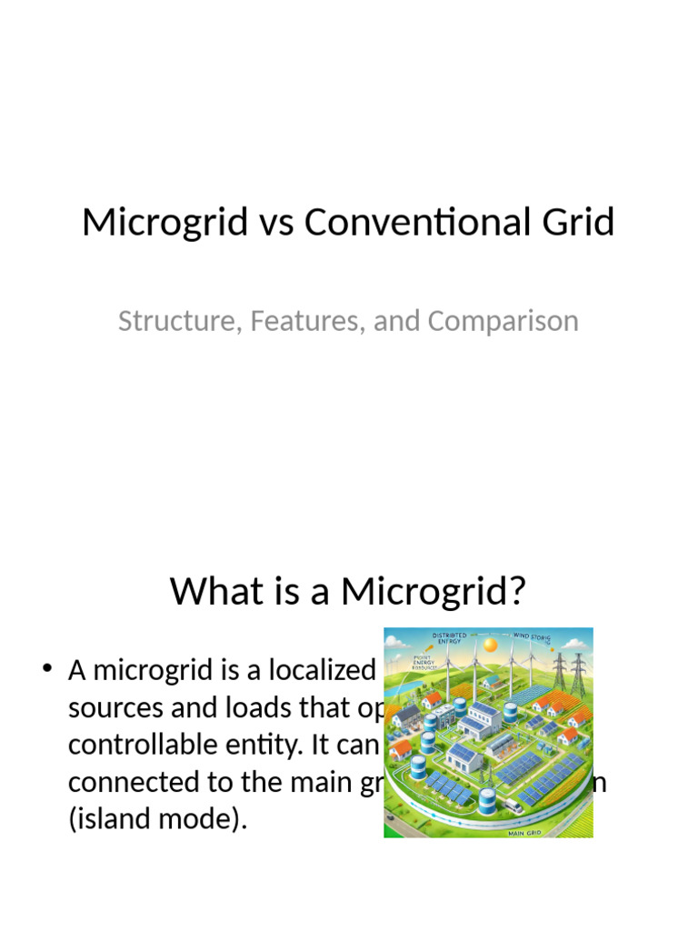 Microgrid_vs_Conventional_Grid_Presentation_v2 | PDF