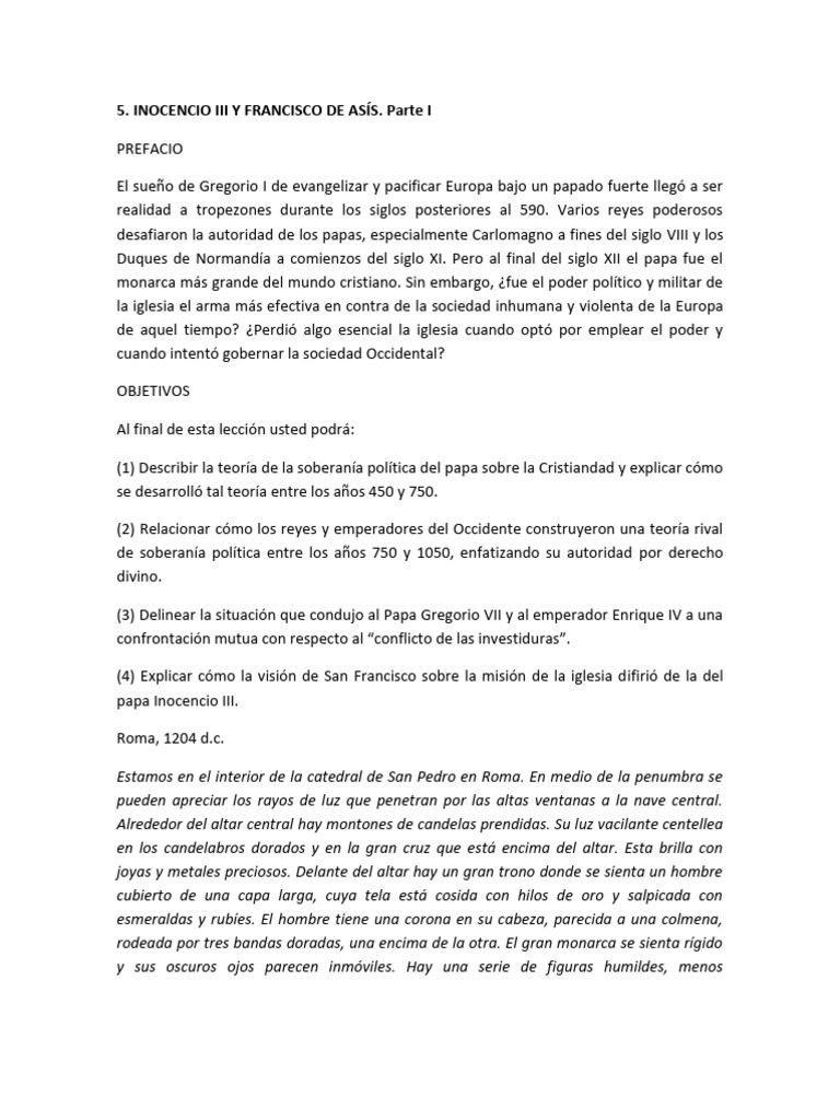 Inocencio III y el Poder Papal en Europa | PDF | Papa | Roma