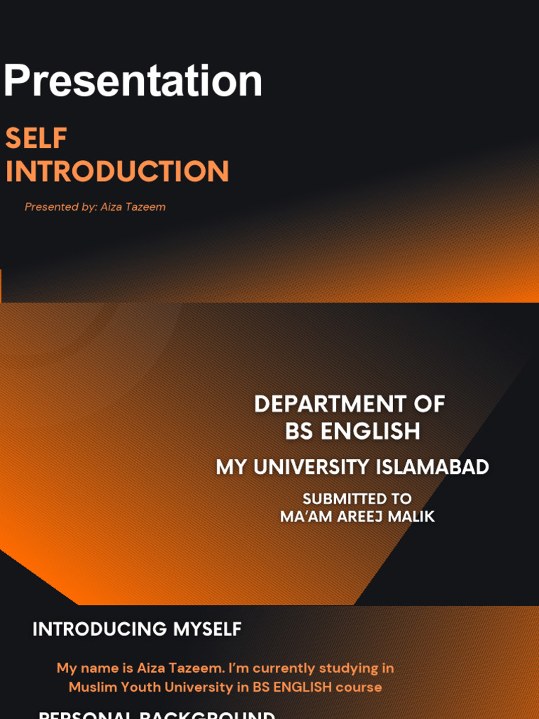 Presentation by Aiza Tazeem | PDF