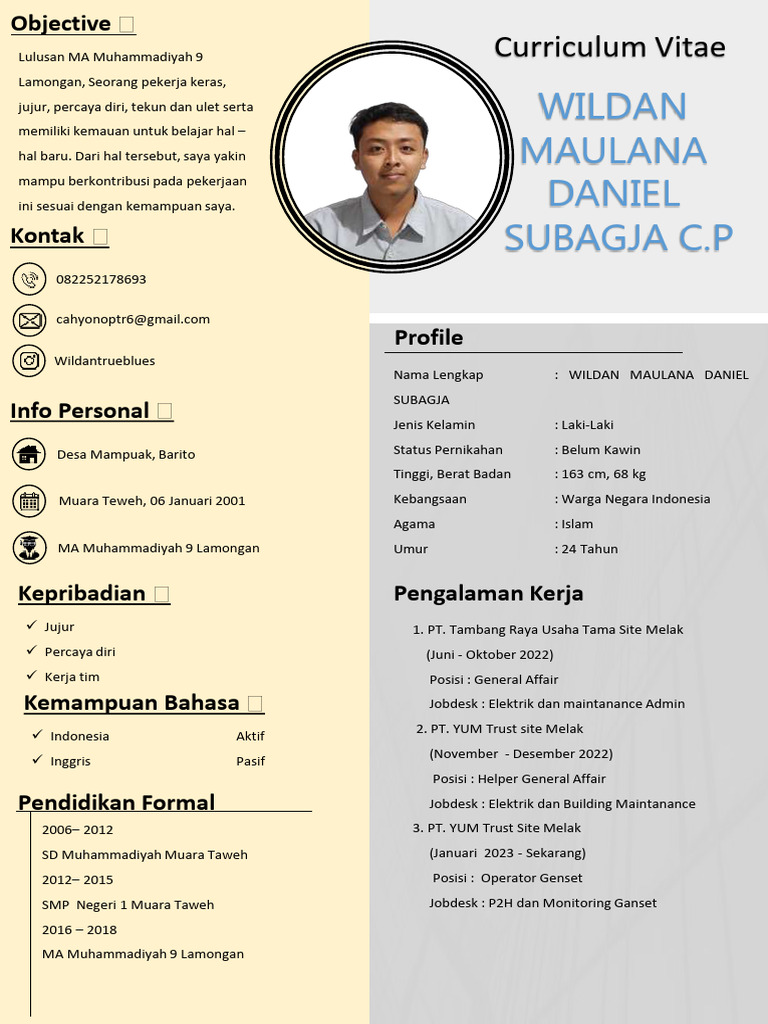 CV AHMAD 1 (3) | PDF