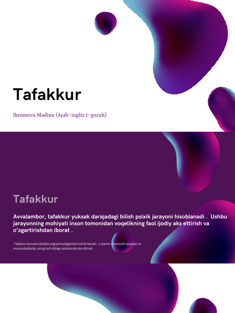 Tafakkur | PDF