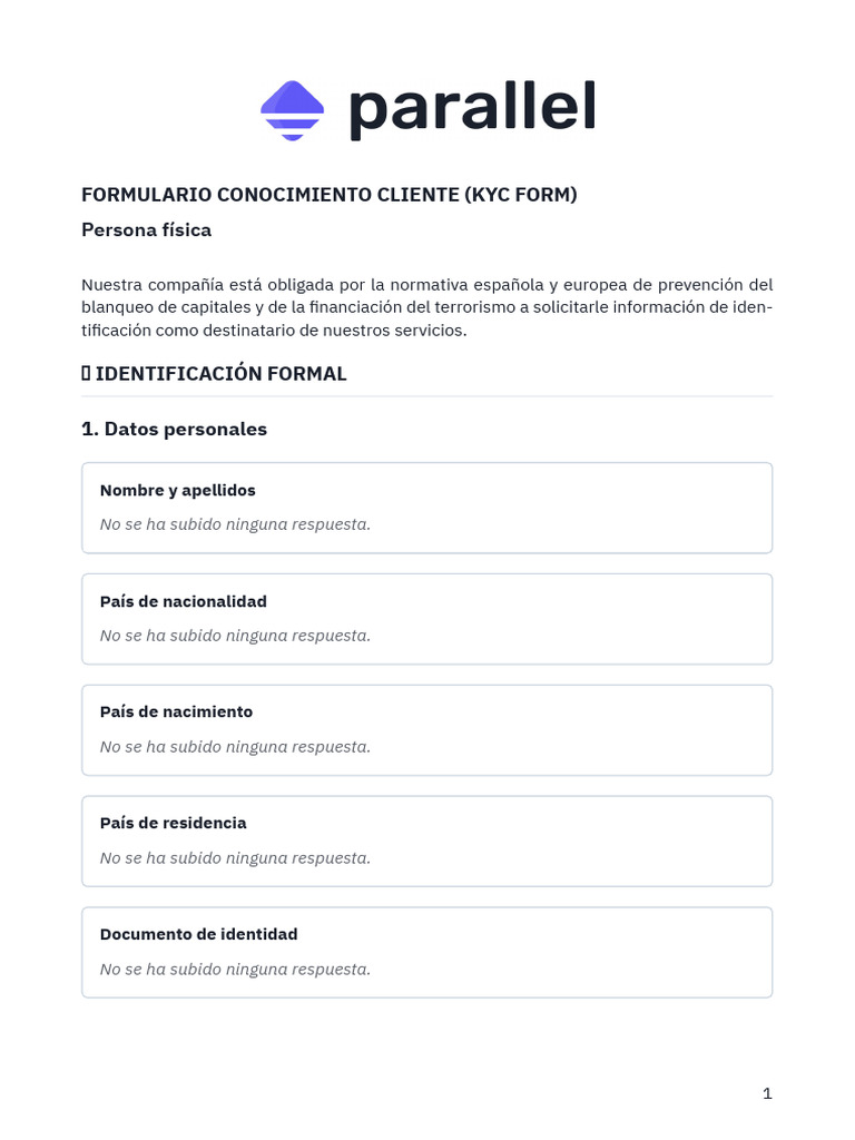 KYC de Persona Fisica en PDF | PDF | Bancos | España